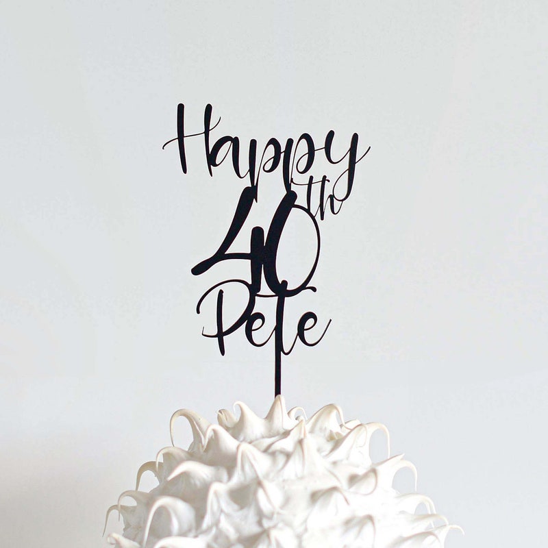 40th Cake Topper - Etsy