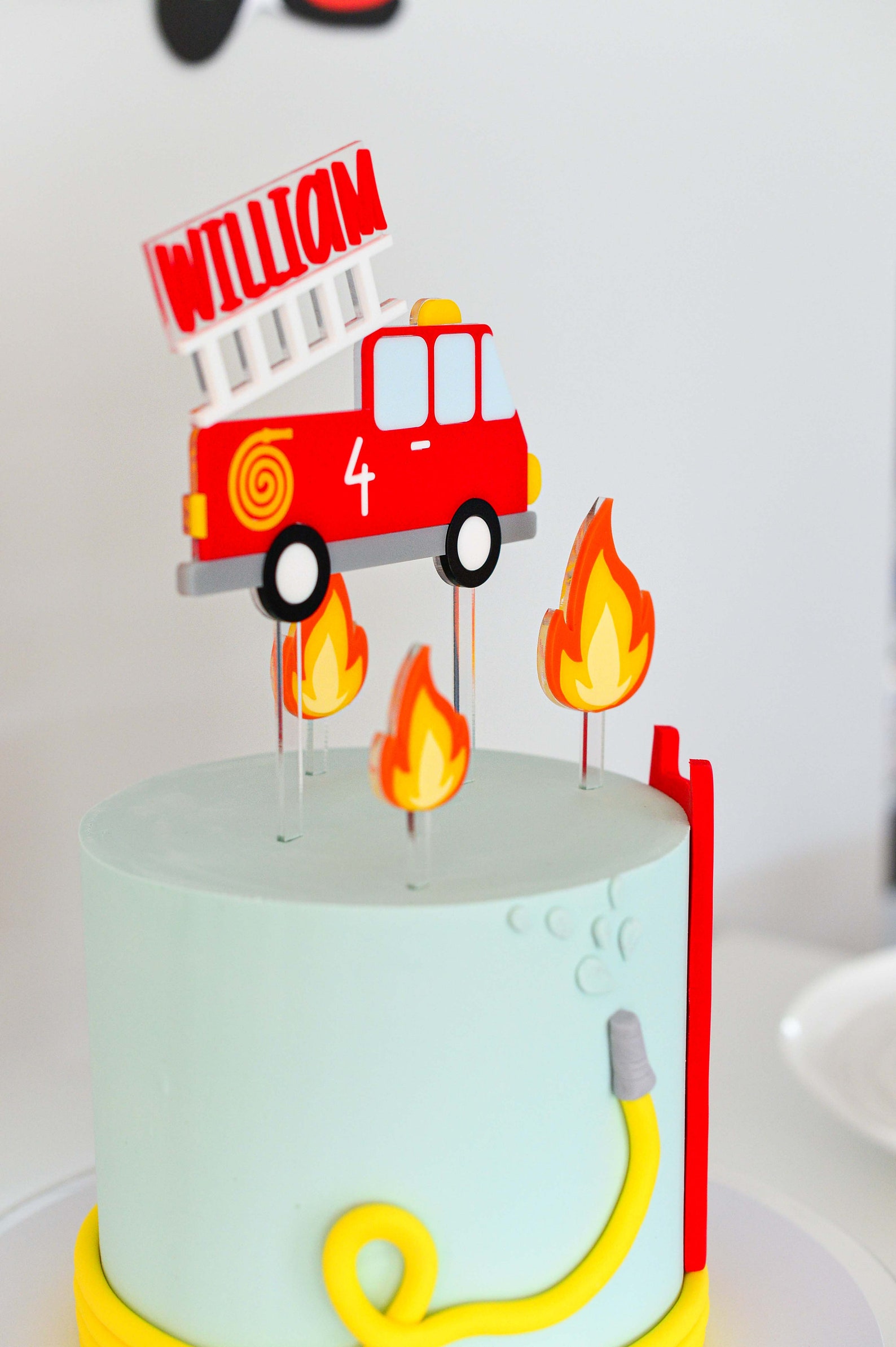 Personalised Fire Engine Themed Truck Custom Birthday Cake - Etsy
