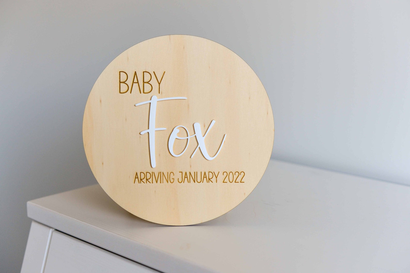 Personalised Pregnancy Baby Announcement Sign Wooden Acrylic | Etsy