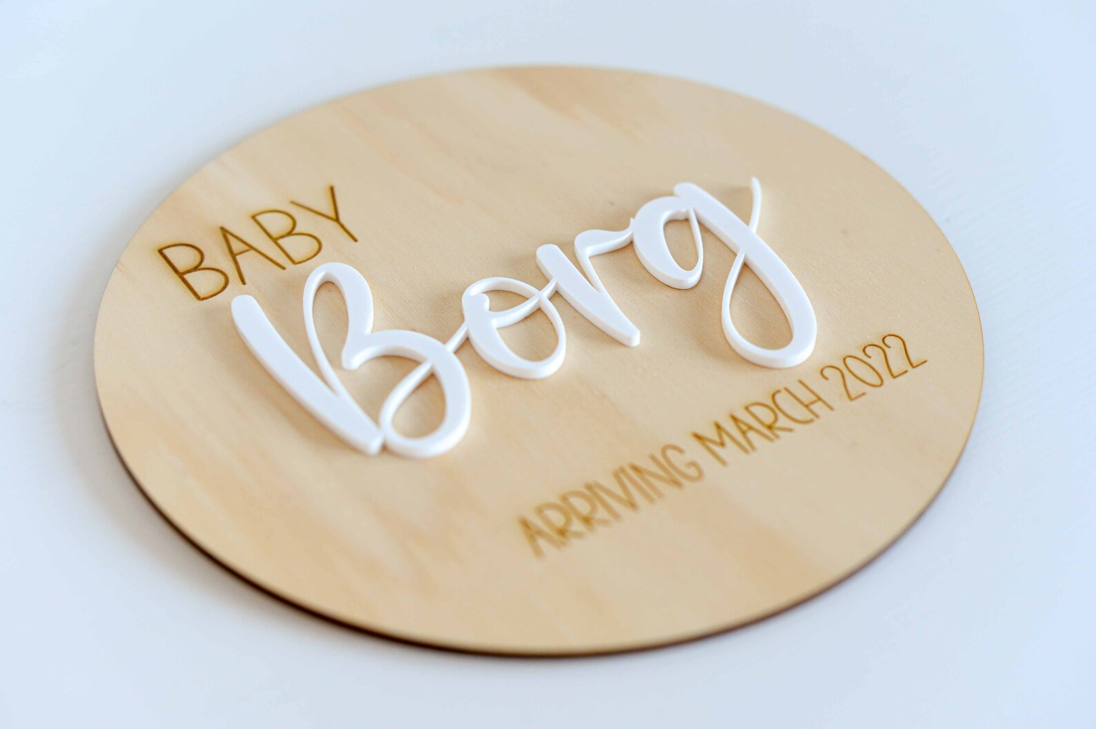 Personalised Pregnancy Baby Announcement Sign Wooden Acrylic | Etsy