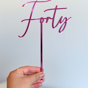 Personalised Birthday Custom Name Acrylic Cake Topper, Laser Cut - Etsy