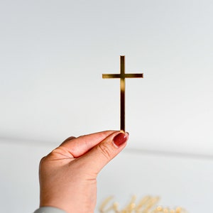 Personalised Baptism Cake Topper Fropper With Custom Name and Cross ...