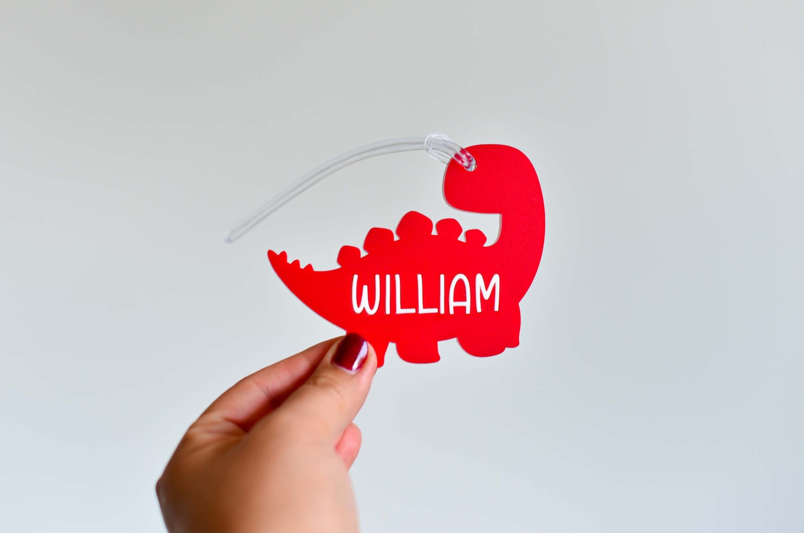 Personalised School Bag Charm Tag - Dinosaur Bag Tag - Acrylic Custom ...