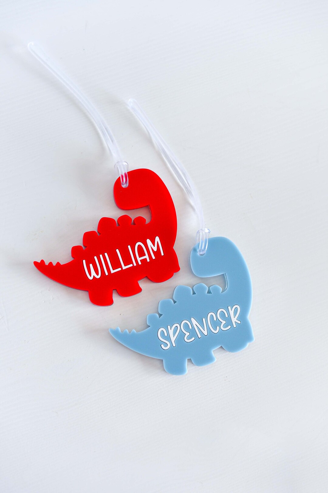 Personalised School Bag Charm Tag - Dinosaur Bag Tag - Acrylic Custom ...