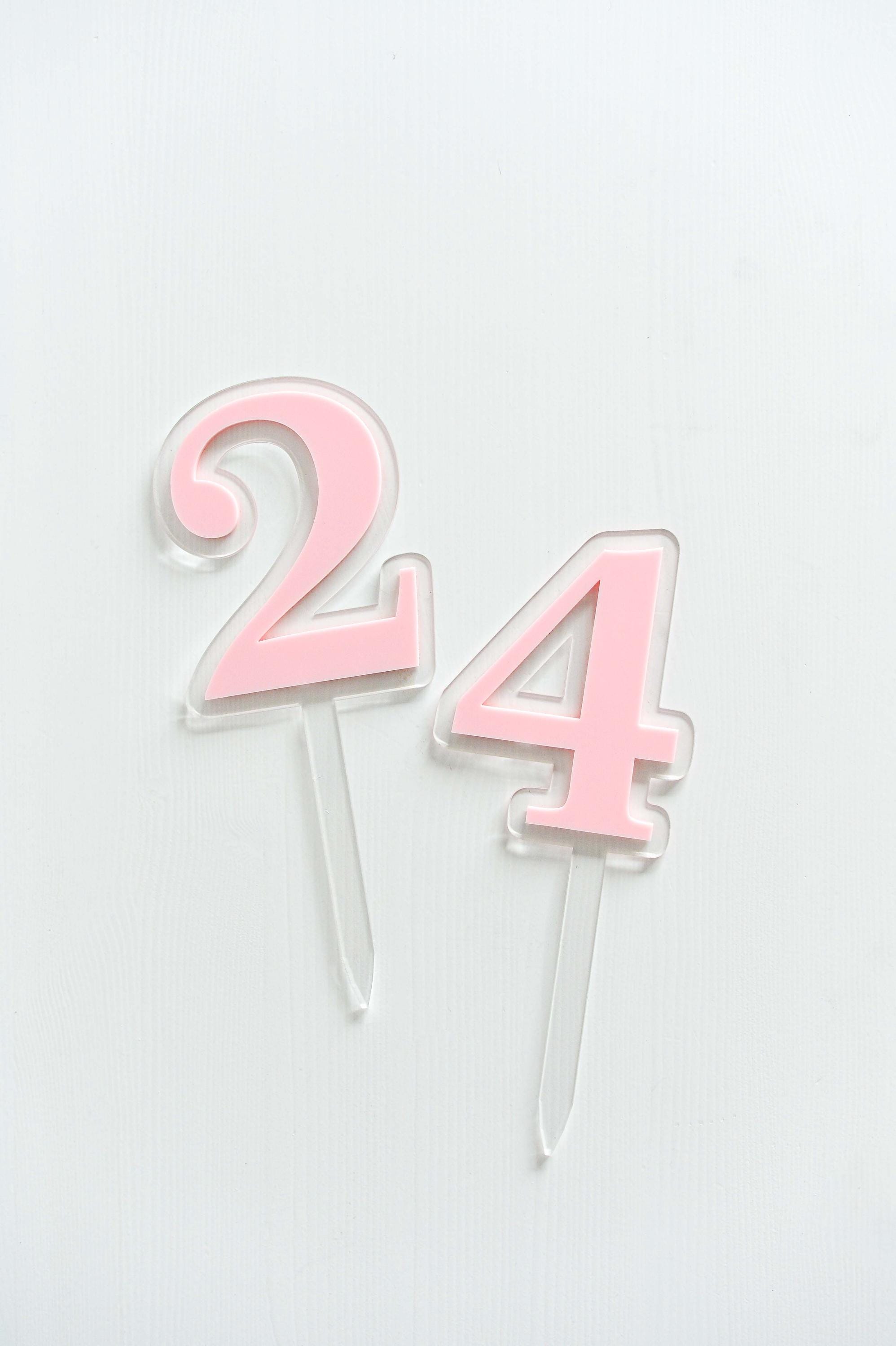 Number 2 Birthday Girl Two Cake Topper in Double Layered Acrylic, Laser ...