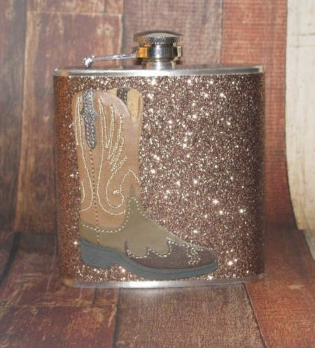 Cowboy Cowgirl Brown Western Country Boot Rhinestone Sparkly Glitter 6 ...