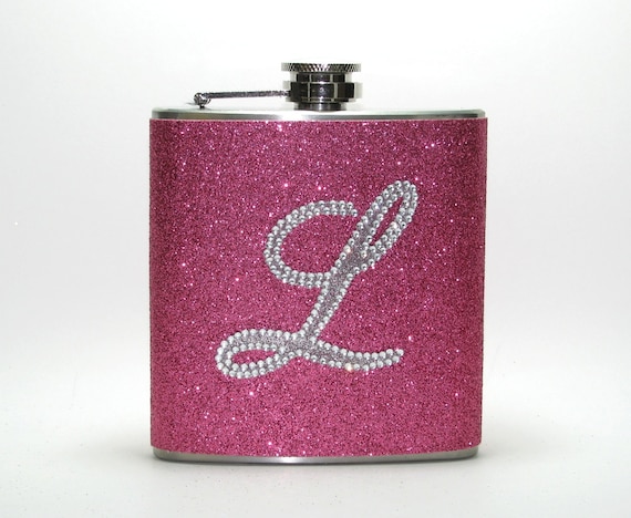 Hot Pink Personalized Rhinestone Sparkly Glitter 6 oz Size | Etsy