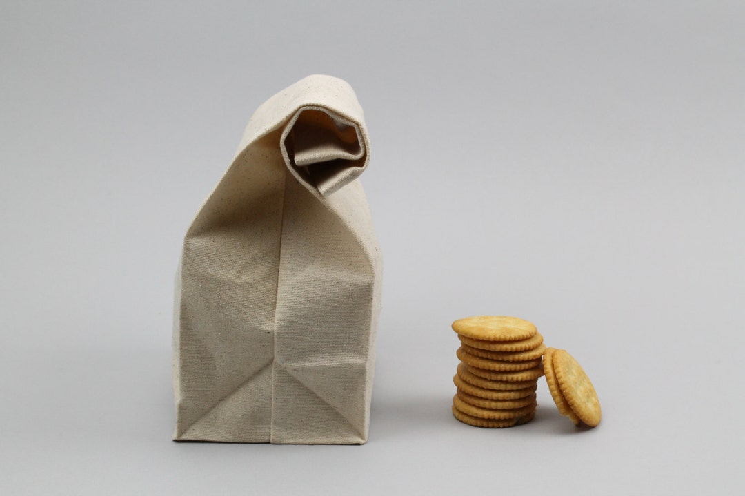 The brown Bag // Natural Undyed WAXED Canvas Lunch Bag, an Updated, Eco ...