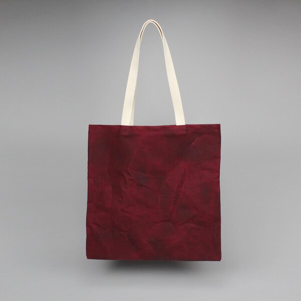 Red Canvas Tote - Etsy
