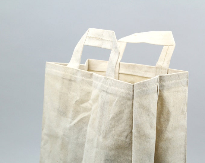 The Market Bag // Natural WAXED Canvas Reusable Shopping Bag With ...