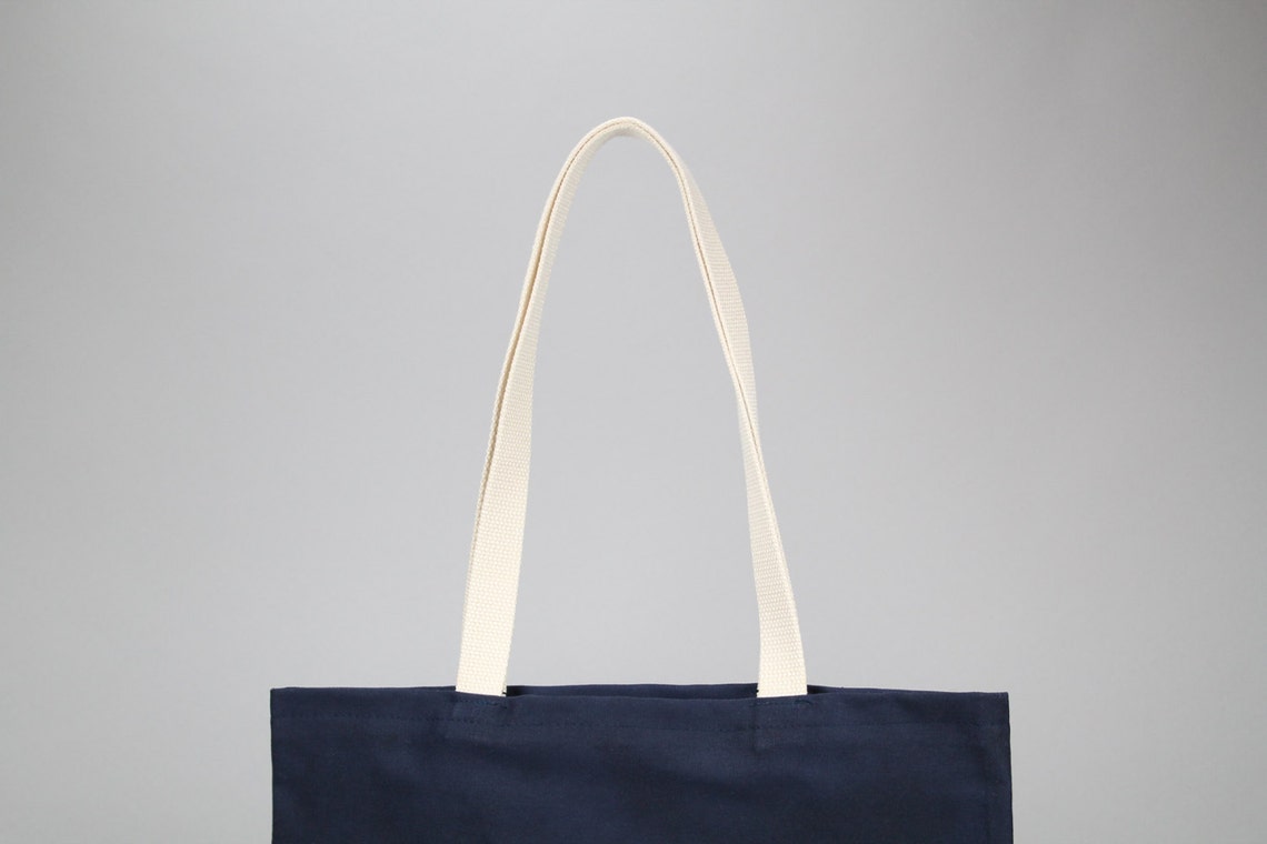 The Standard Tote // Navy Blue WAXED Canvas Tote Bag | Etsy