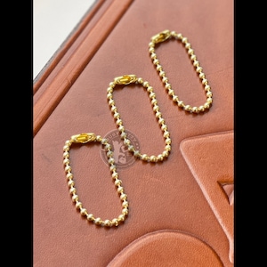 Set of (3) Three Replacement Brass Ball-chains for Vintage Leather ...