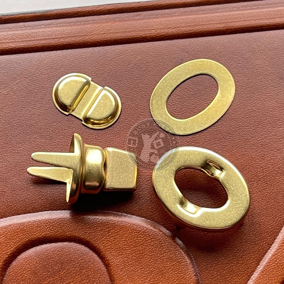 Complete Set of (4) Four Replacement Brass Turnlock PARTS for Vintage ...