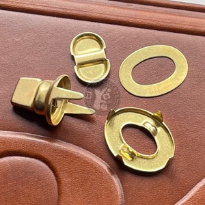 Complete Set of (4) Four Replacement Brass Turnlock PARTS for Vintage ...