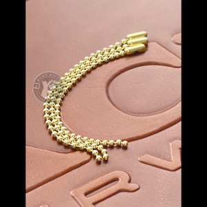 Set of (3) Three Replacement Brass Ball-chains for Vintage Leather ...