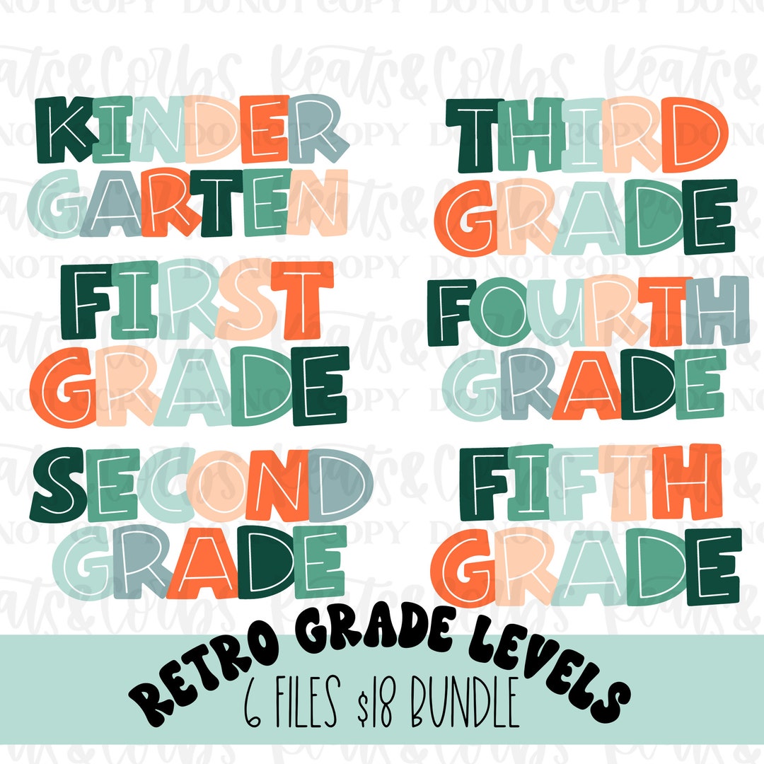 Groovy Retro Teacher Student Grade Level PNG Digital Download - Etsy