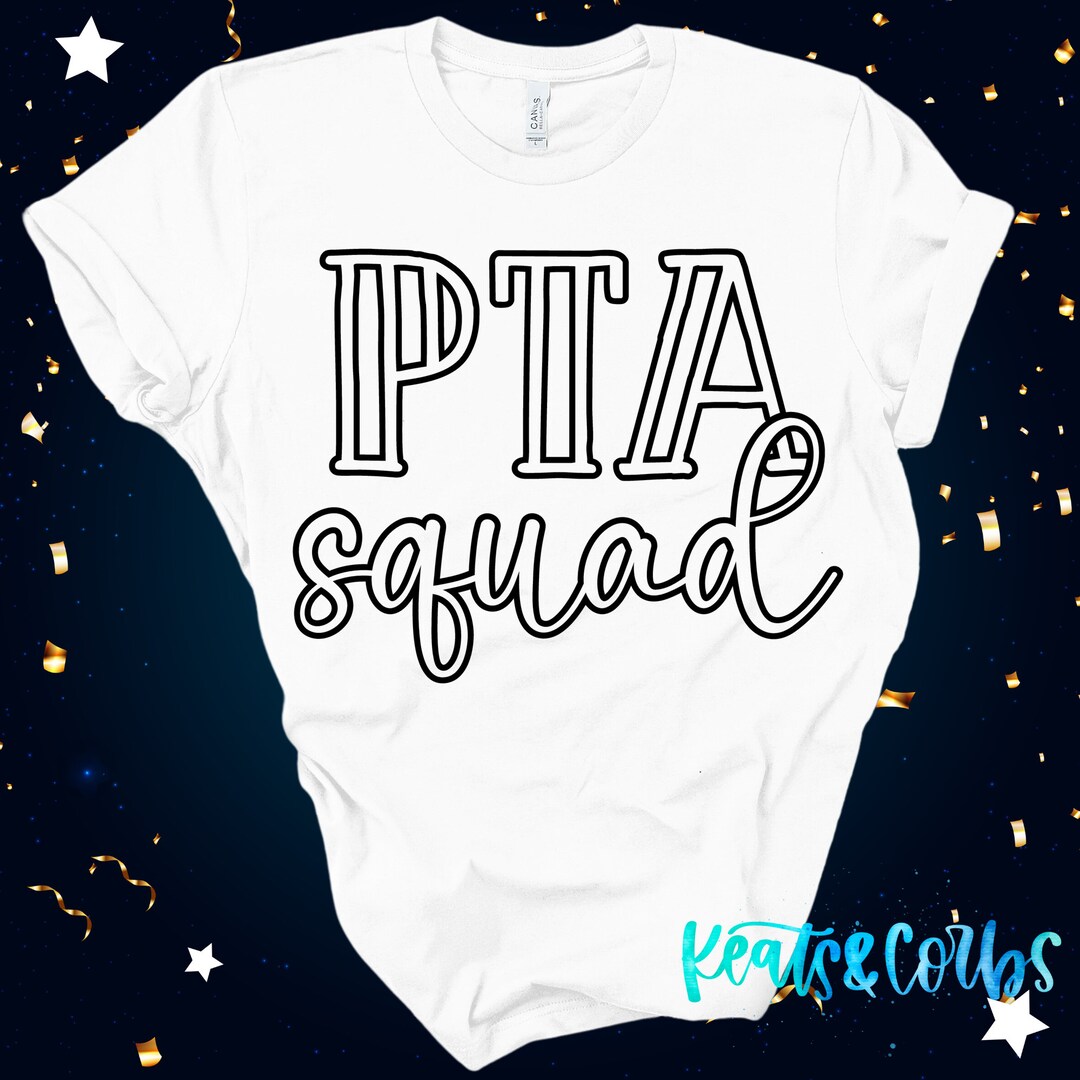PTA Squad Stencil Style Digital File Svg - Etsy