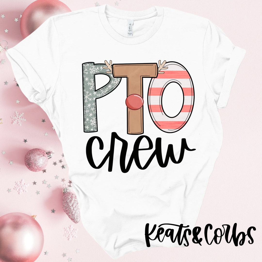 PTO Crew Christmas Pink Retro PNG Digital Download - Etsy