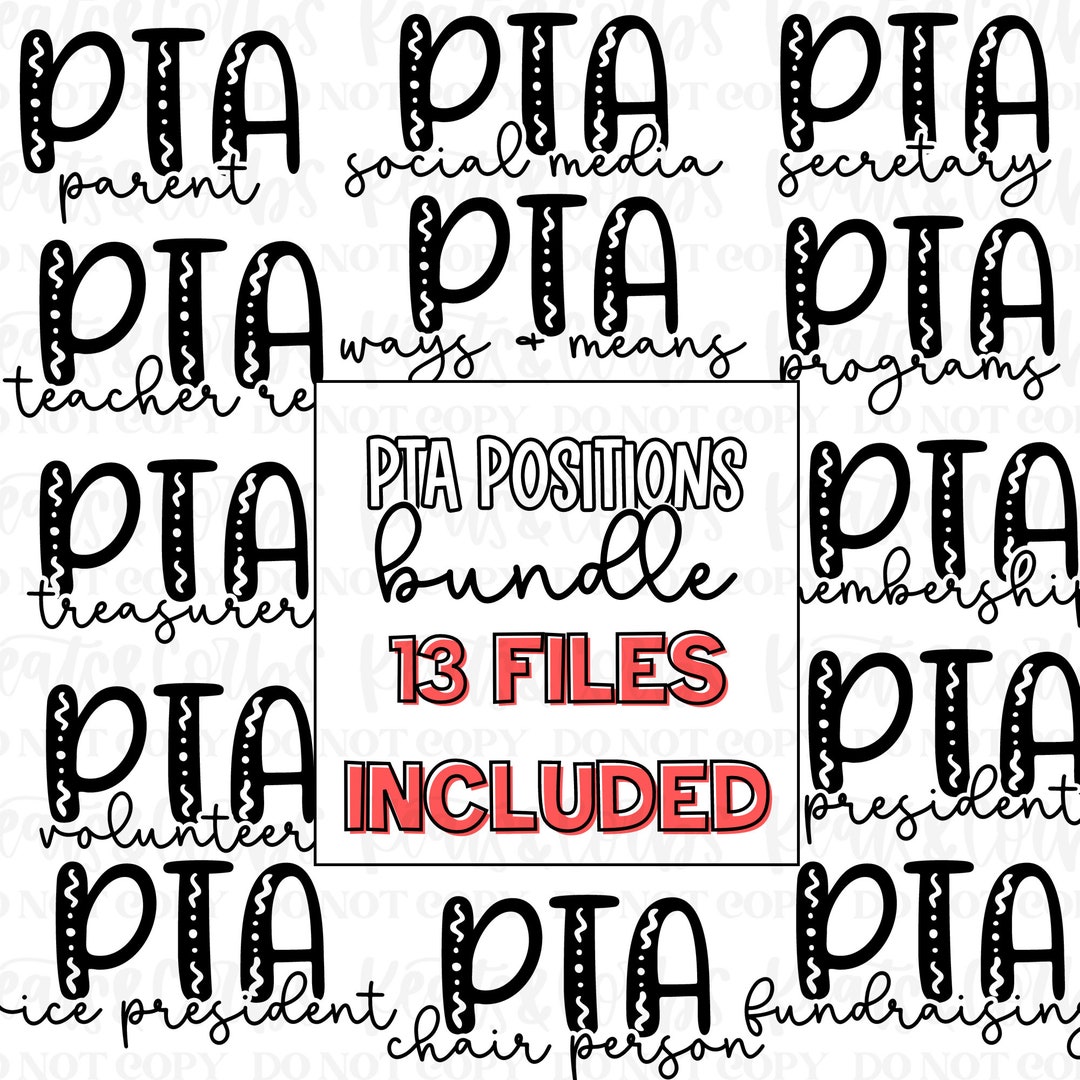 PTA President Secretary Positions Shirt School Spirit Fundraising ...