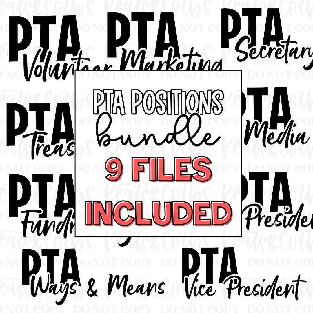 PTA President Treasurer Positions Shirt School Spirit Fundraising ...