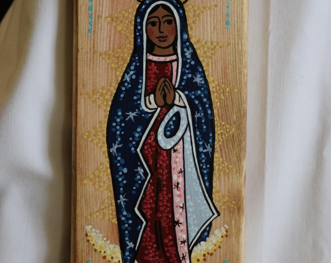 Southwest Handpainted New Mexico Mini Retablo, Our Lady of Guadalupe - Etsy