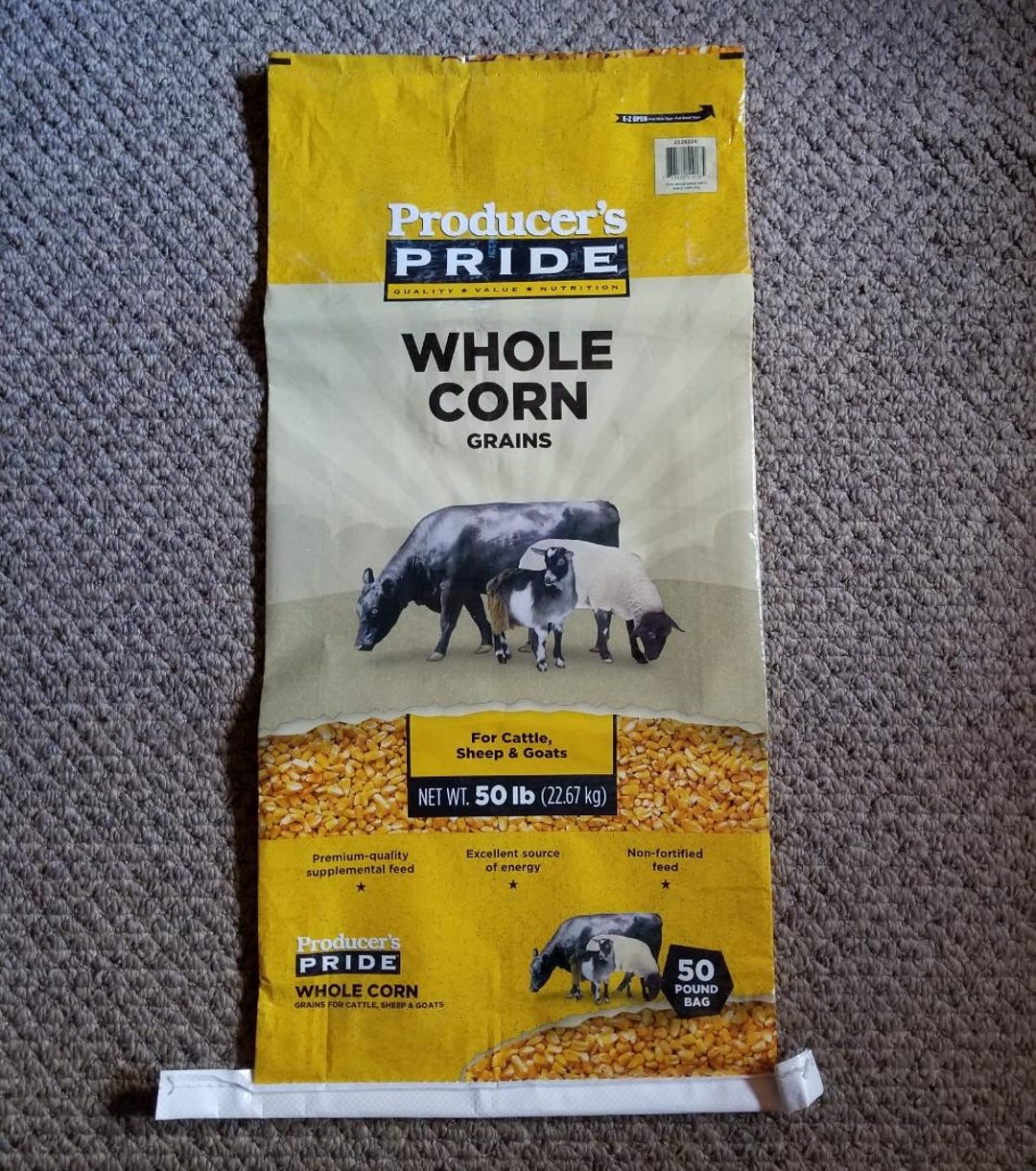 12 Empty Animal Feed Bags, WHOLE CORN GRAINS, Cattle Sheep Goats - Etsy