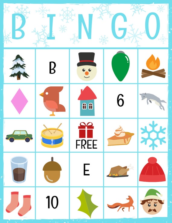 Printable Christmas Bingo Cards Pre K Christmas Bingo Game 30 Game