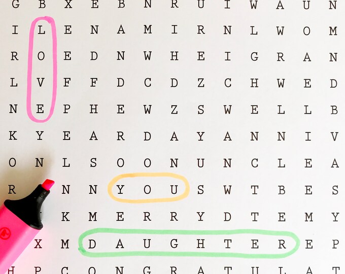 Word Search Wrapping Paper 4 Pack - All Occasions - Etsy