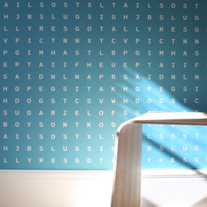 Word Search Wallpaper for Boys or Girls in Blue - Etsy