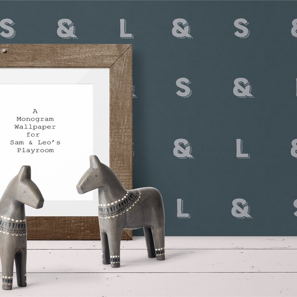 Monogram Wallpaper - Etsy