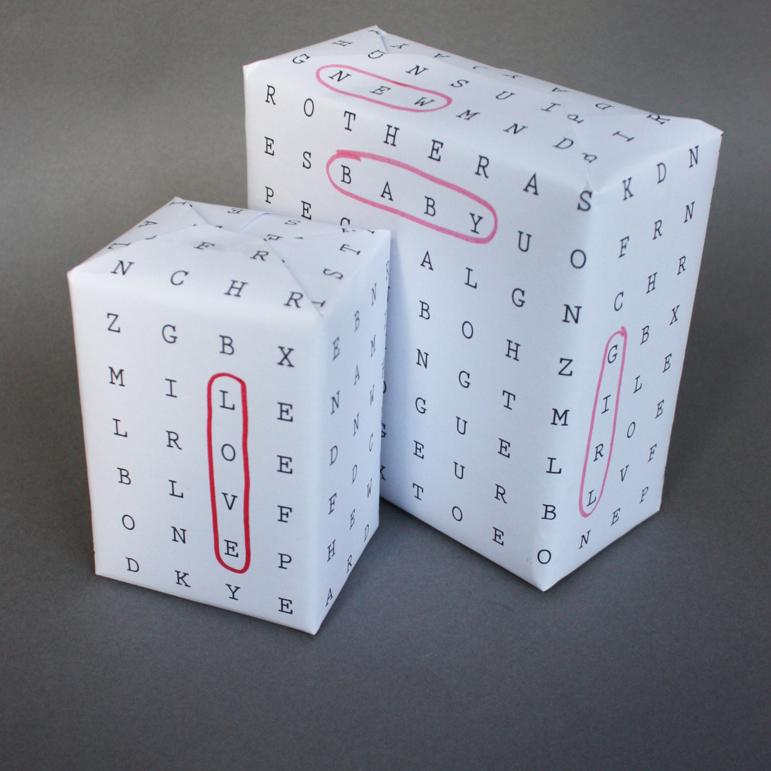 Word Search Wrapping Paper 4 Pack All Occasions - Etsy