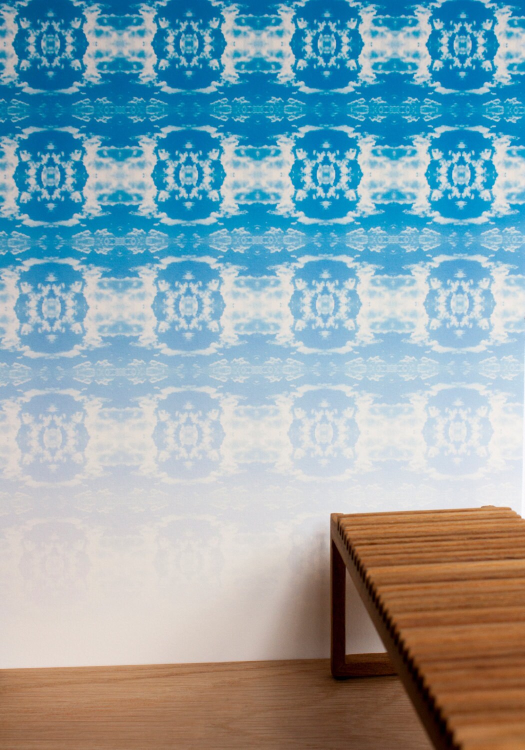 Cloud Wallpaper Cloud Rococo Ombre Happy Blue Ombre - Etsy