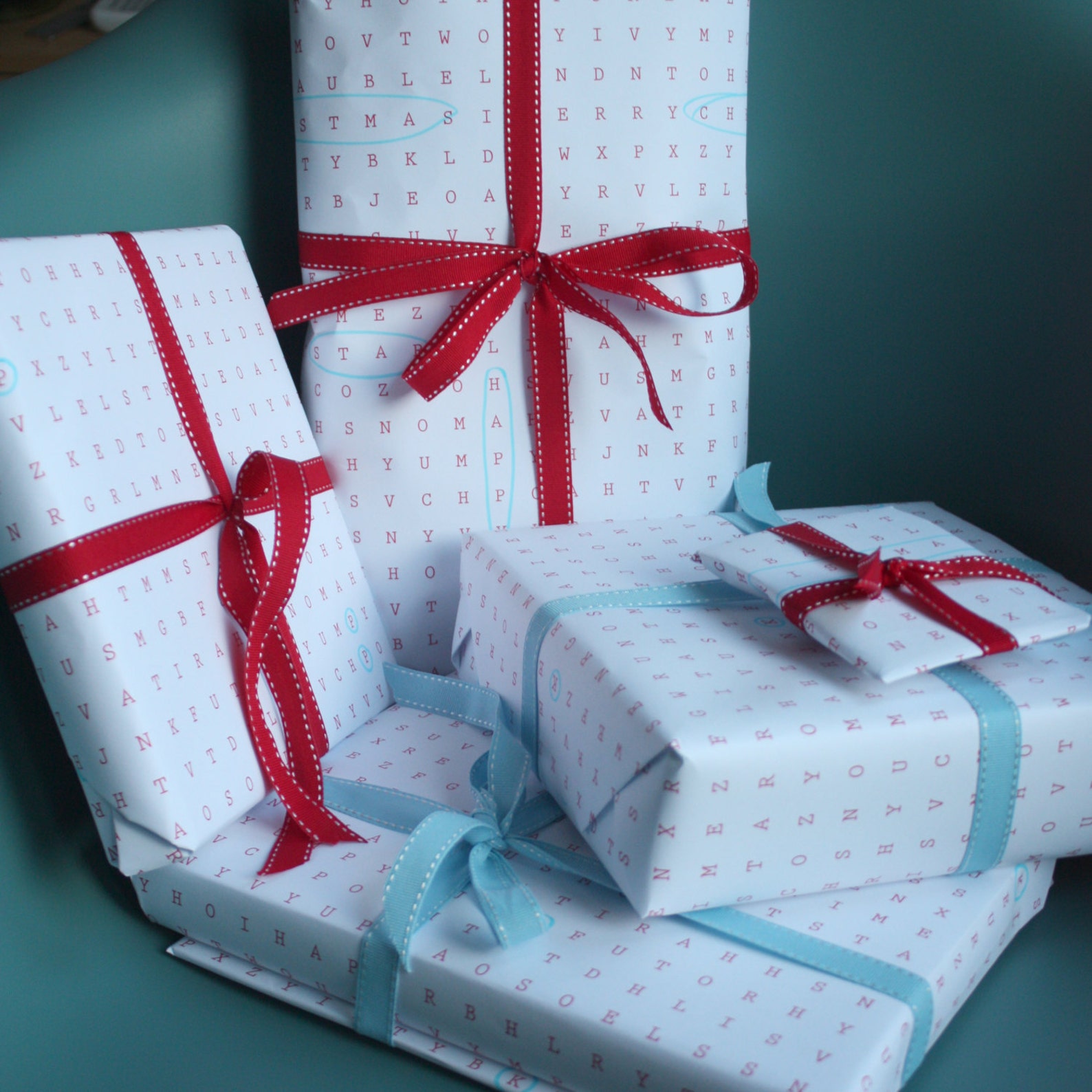 Word Search Wrapping Paper 4 Pack All Occasions - Etsy