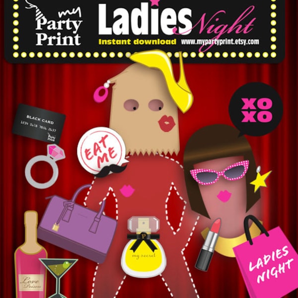 Girls Night Out Photo Booth Props - Etsy