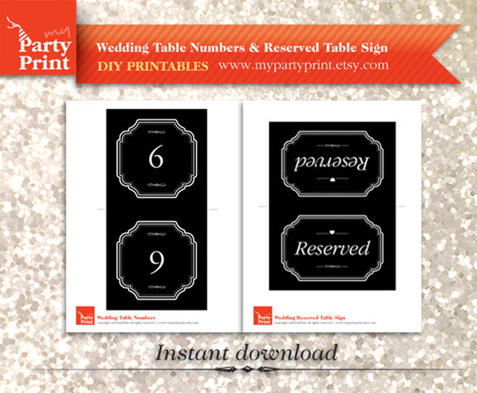 Printable Table Number Wedding / Table Card / Table Number - Etsy