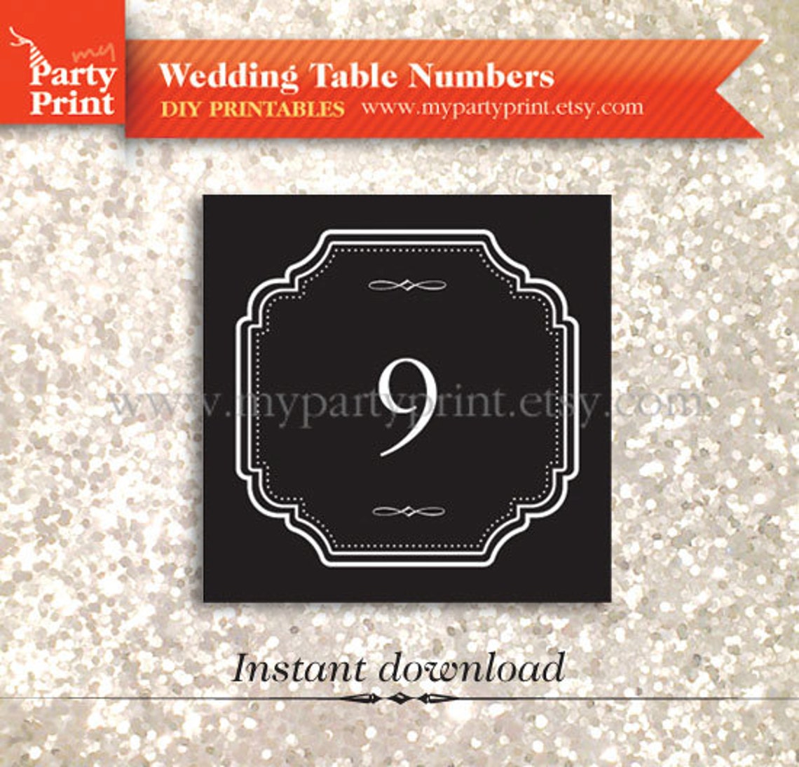 Printable Table Number Wedding / Table Card / Table Number - Etsy