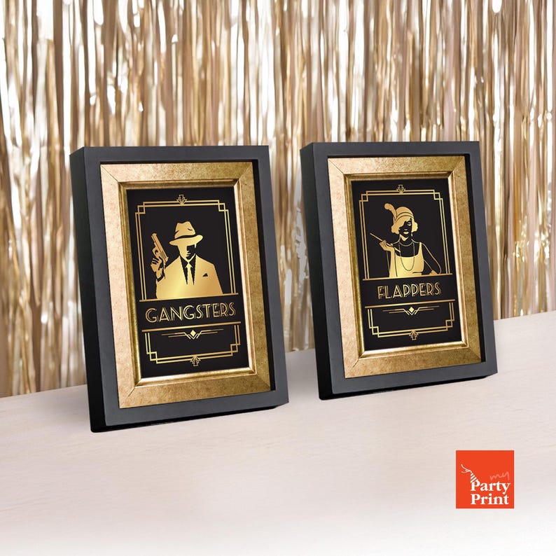 Great Gatsby Restroom Sign | Gangsters and Flappers Signs | Art Deco ...