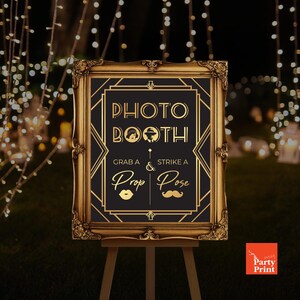 Art Deco Great Gatsby Signs | 1920s Speakeasy Party Sign Printable ...
