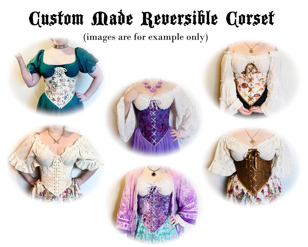 Custom 2in1 Reversible Front Lacing Elizabethan Style Medieval ...
