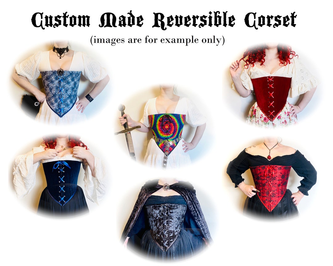 Custom 2in1 Reversible Front Lacing Elizabethan Style Medieval ...