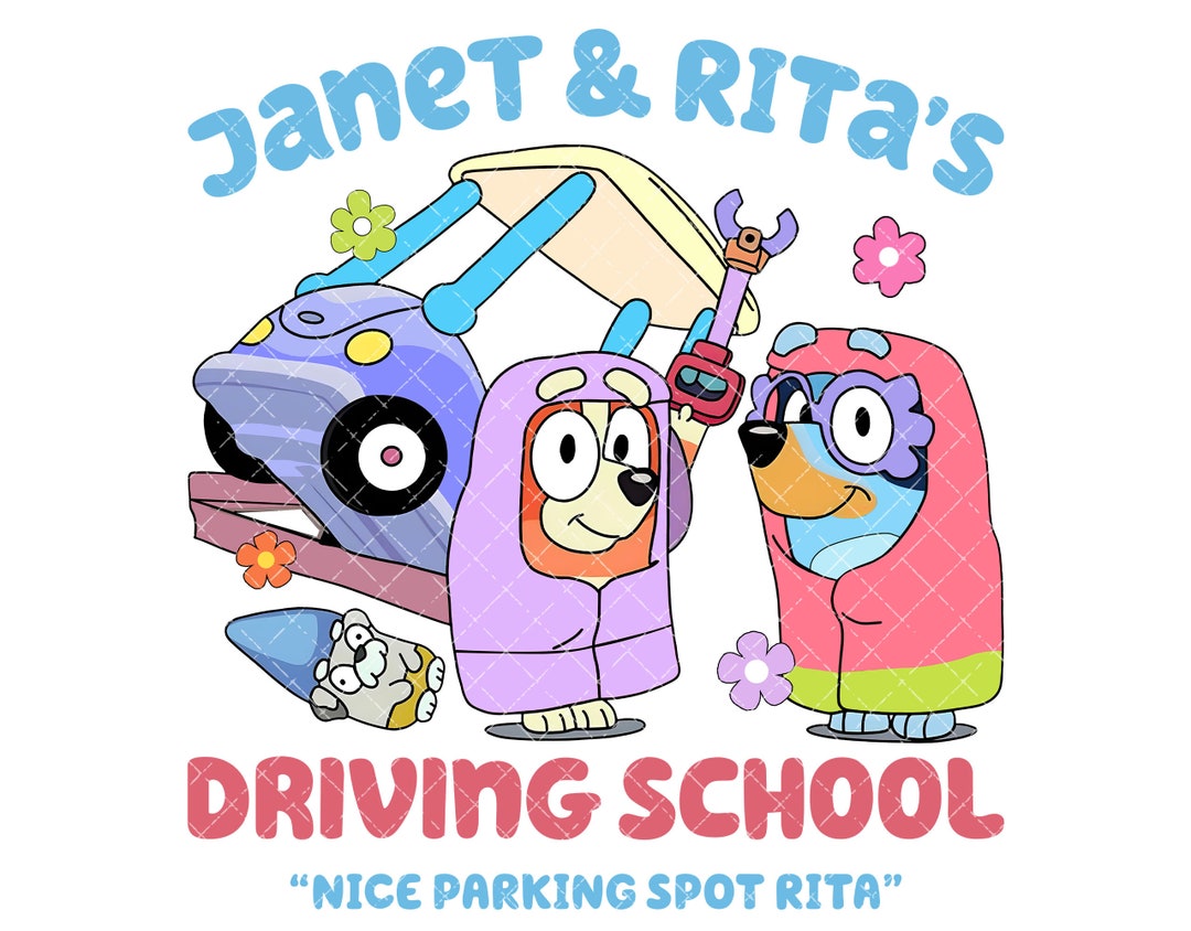 Janet and Rita's Driving School Png Bluey Png Nice - Etsy