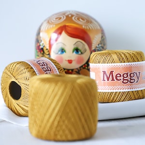 Golden Cotton, Crochet Thread, Meggy, Gold, Yarn, Doily, Doilies ...