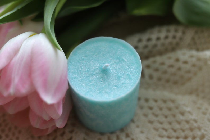 Beautiful Blue Candle With Crystallic Structure Old Time - Etsy