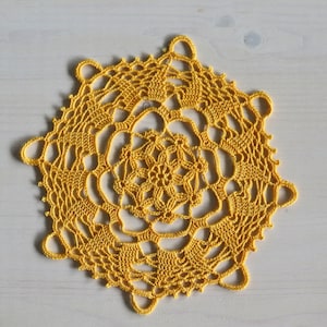 Small Yellow Doily 8” 20 Cm, Wedding, Bride, Decor, Interior, Fashion ...