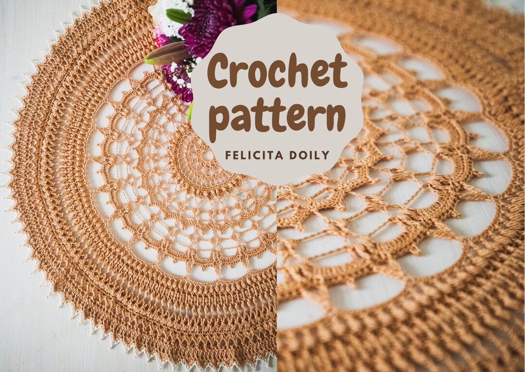 Felicita Doily Crochet Pattern, PDF Digital Download - Etsy