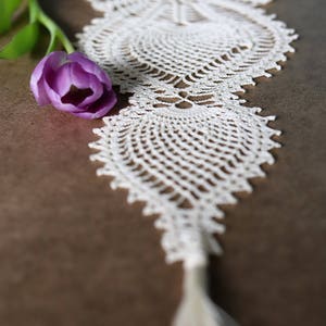 Long Pineapple Doily 39” 100x15 Cm, Round, Wedding, Vintage, Decor ...