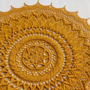 Gold Crochet Doily Edith, Designed by Grace Fearon, 36 Cm, Textured ...
