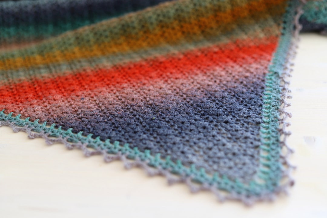 Colorful Shawl Designed by Gull808, 121x100x100 Cm, Dundaga 100% Wool ...