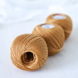 Brown Crochet Thread, Snehurka, Czech Made, Cotton Thread, Doily Thread ...