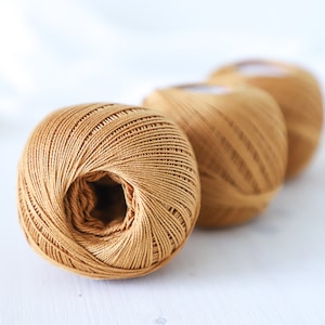 Brown Crochet Thread, Snehurka, Czech Made, Cotton Thread, Doily Thread ...